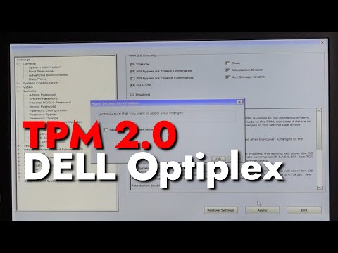 I enabled TPM 2.0 on a dell optiplex 3040 Micro pc before installing ...
