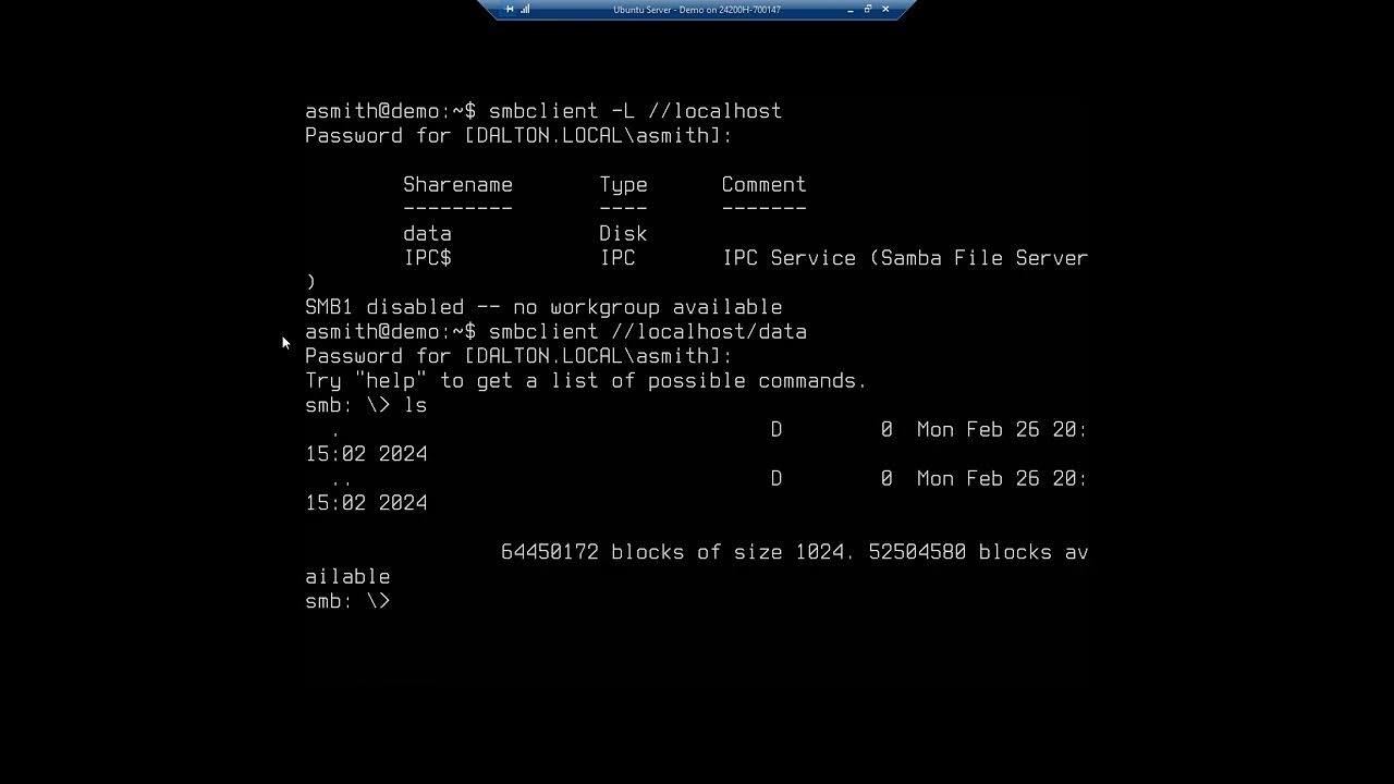 Connecting to an SMB share from an Ubuntu Server - YouTube