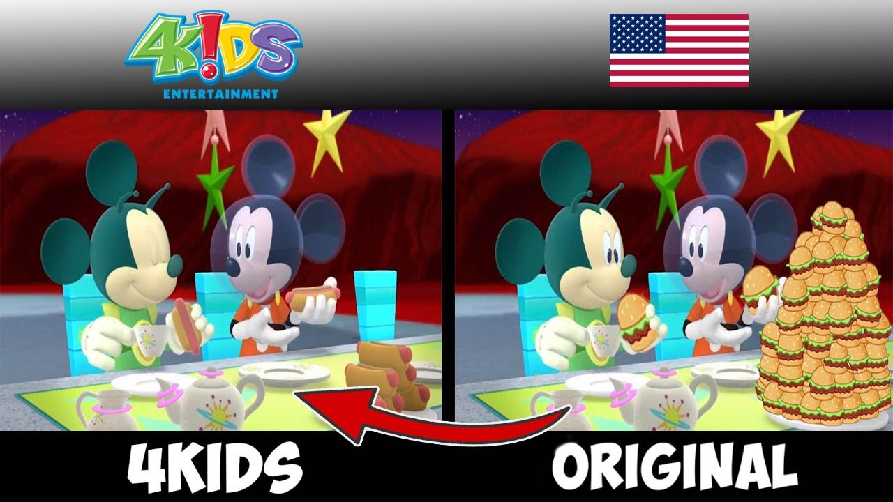 4kids Censorship in MICKEY MOUSE Clubhouse The Party in Space - YouTube