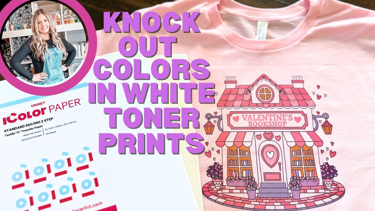 How to Knock Out Colors in White Toner Prints - YouTube