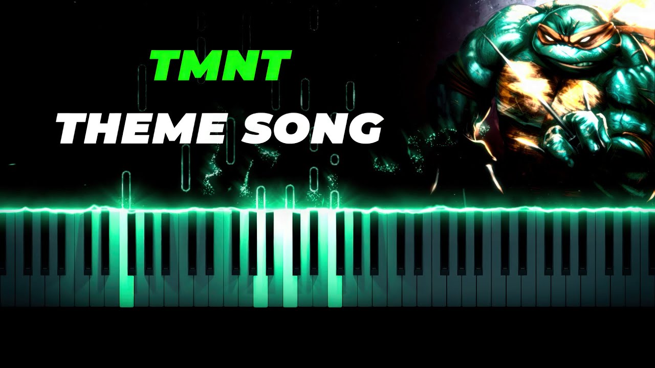 tmnt theme song - piano karaoke instrumental cover - Teenage Mutant ...