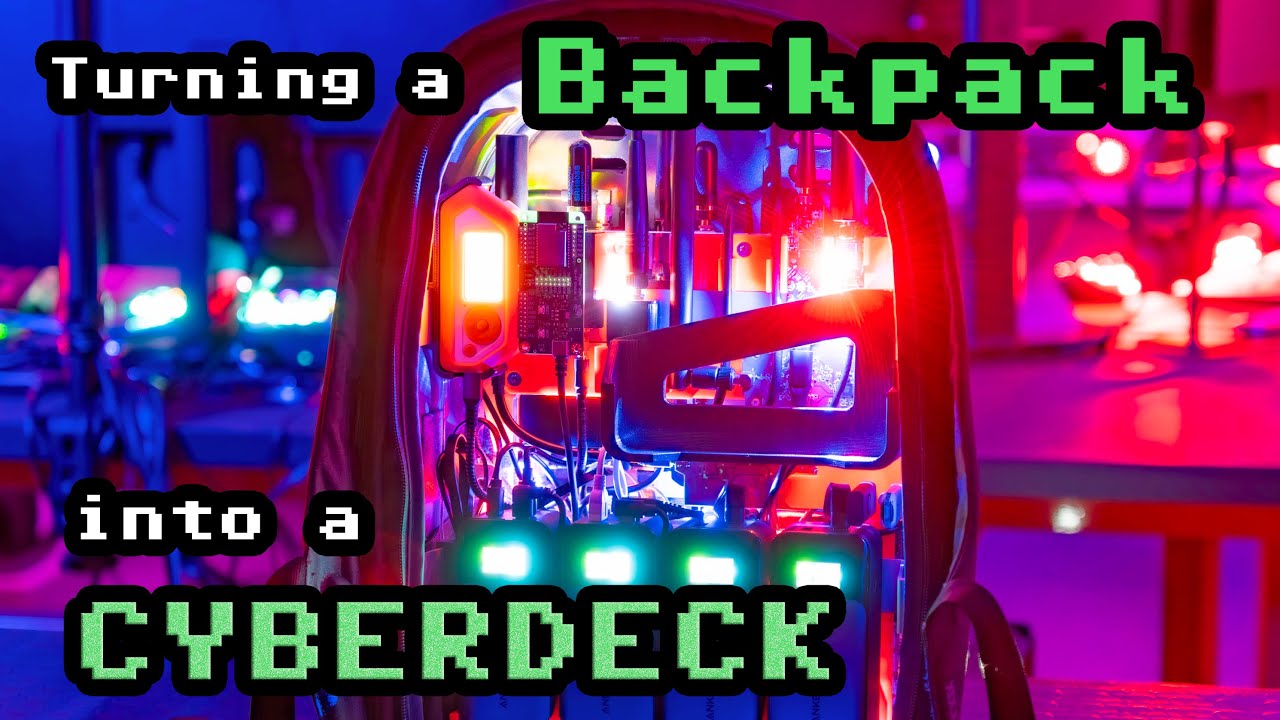 Building a cyberdeck inside a backpack - x64 system - YouTube