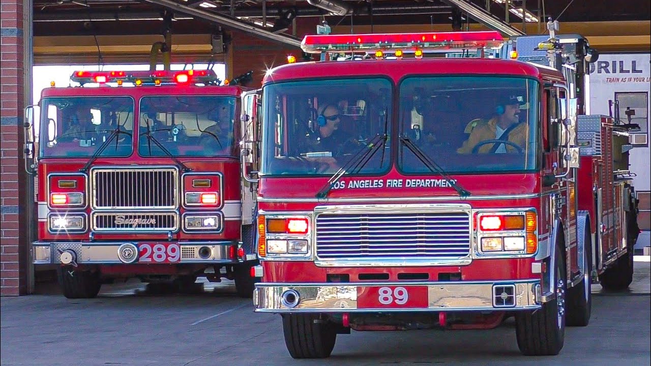 LAFD Light Force 89 Responding - YouTube