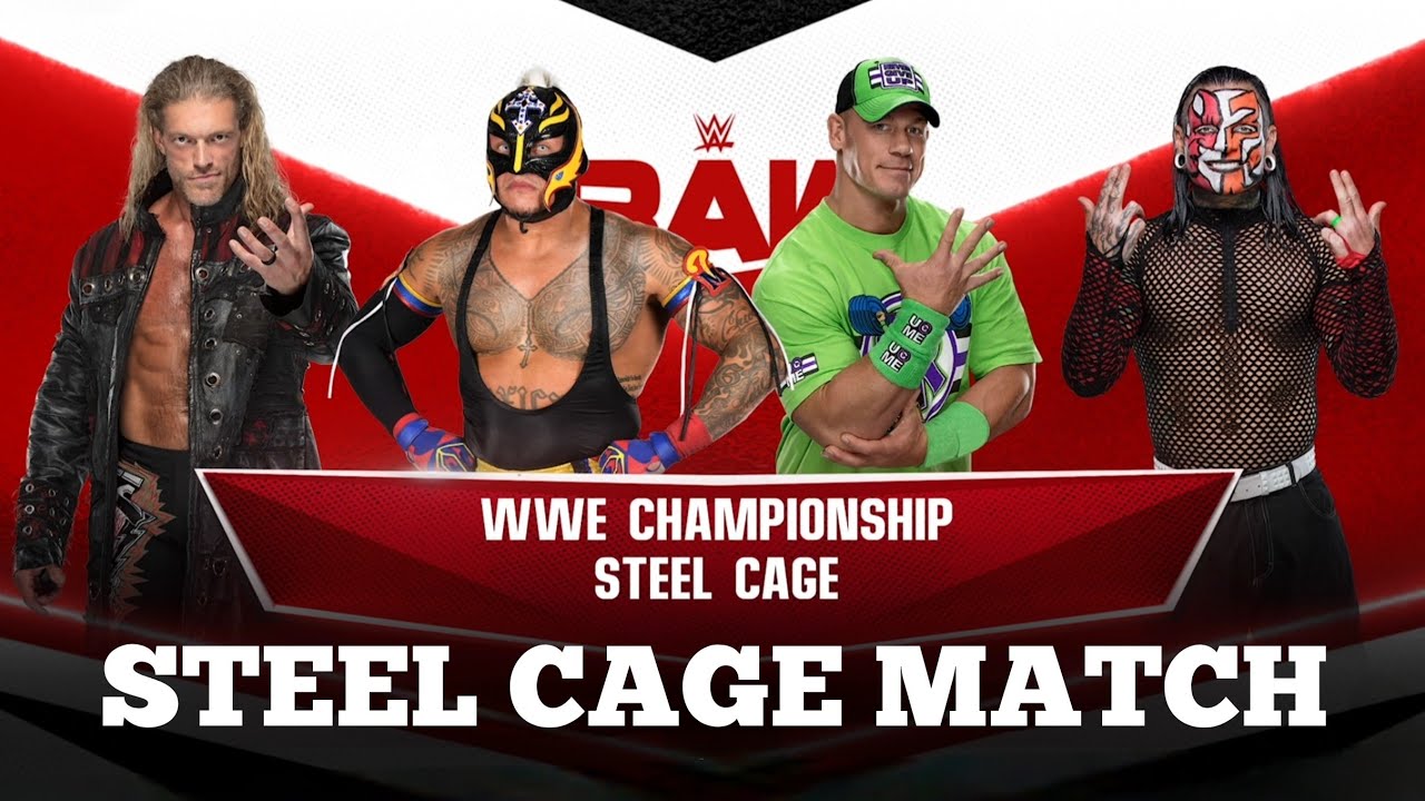 WWE STEEL CAGE MATCH | JOHN CENA + EDGE + REY MYSTERIO + JEFF HARDY ...