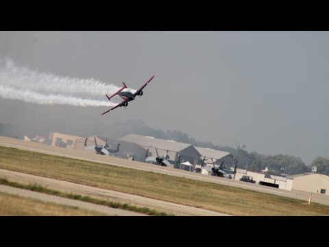 Eaa airventure 2023 Matt Younkin Twin Beech 18 Aerobatics - YouTube