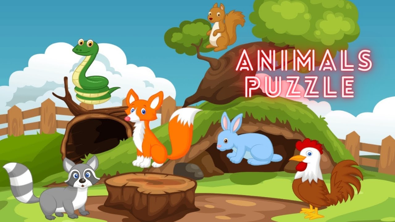 Animals Puzzle | Animal Games for Kids | Animal Puzzle Game - YouTube