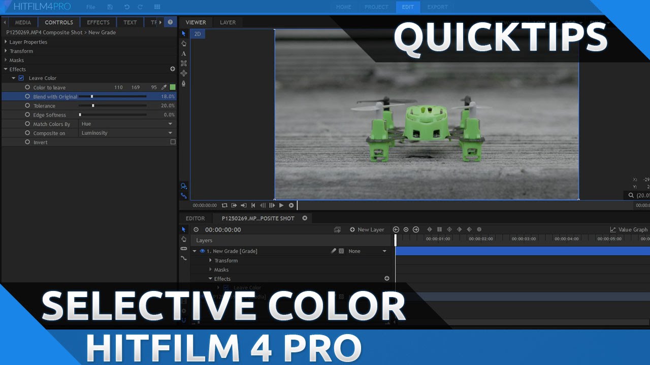 Selective Color in Hitfilm 4 Pro Tutorial - YouTube