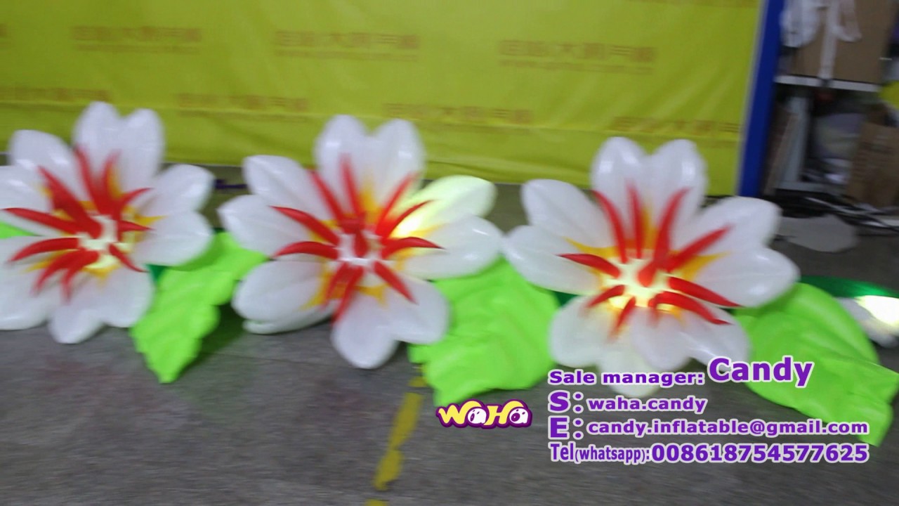 10m Inflatable Flowers for wedding decorations,Lighting Inflatable ...