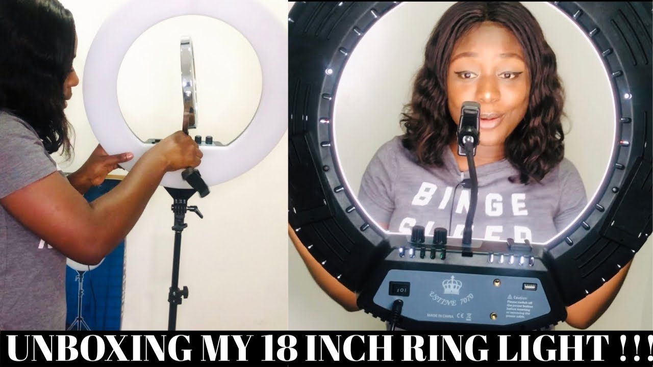 WATCH ME UNBOX AND SET UP MY 18 INCH RINGLIGHT|THE MOST AFFORDABLE RINGLIGHT IN NIGERIA|USTINE ...