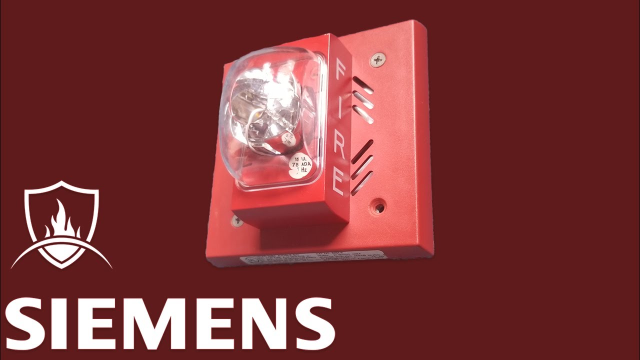 Siemens U-HN-S17 Horn Strobe Fire Alarm Test - YouTube