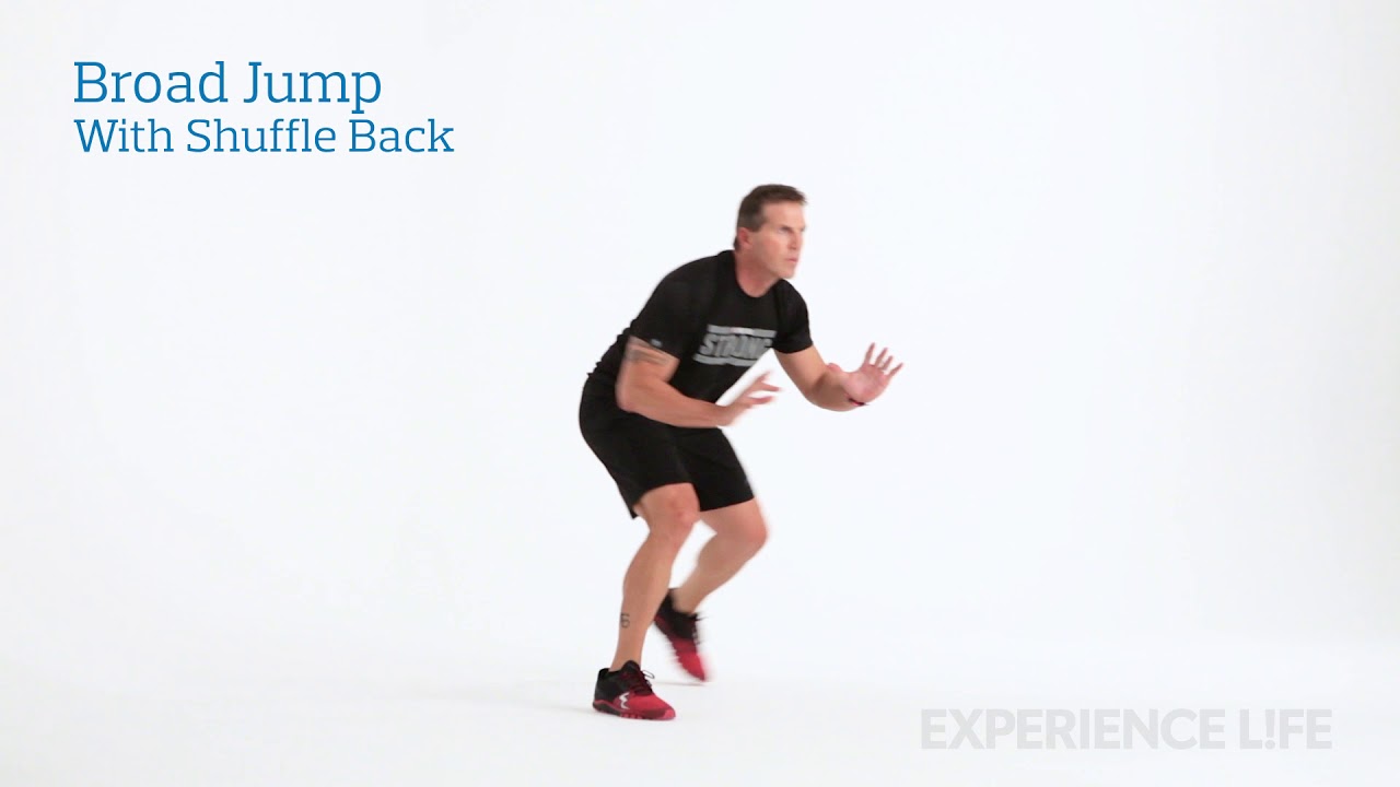 Broad Jump With Shuffle Back - YouTube