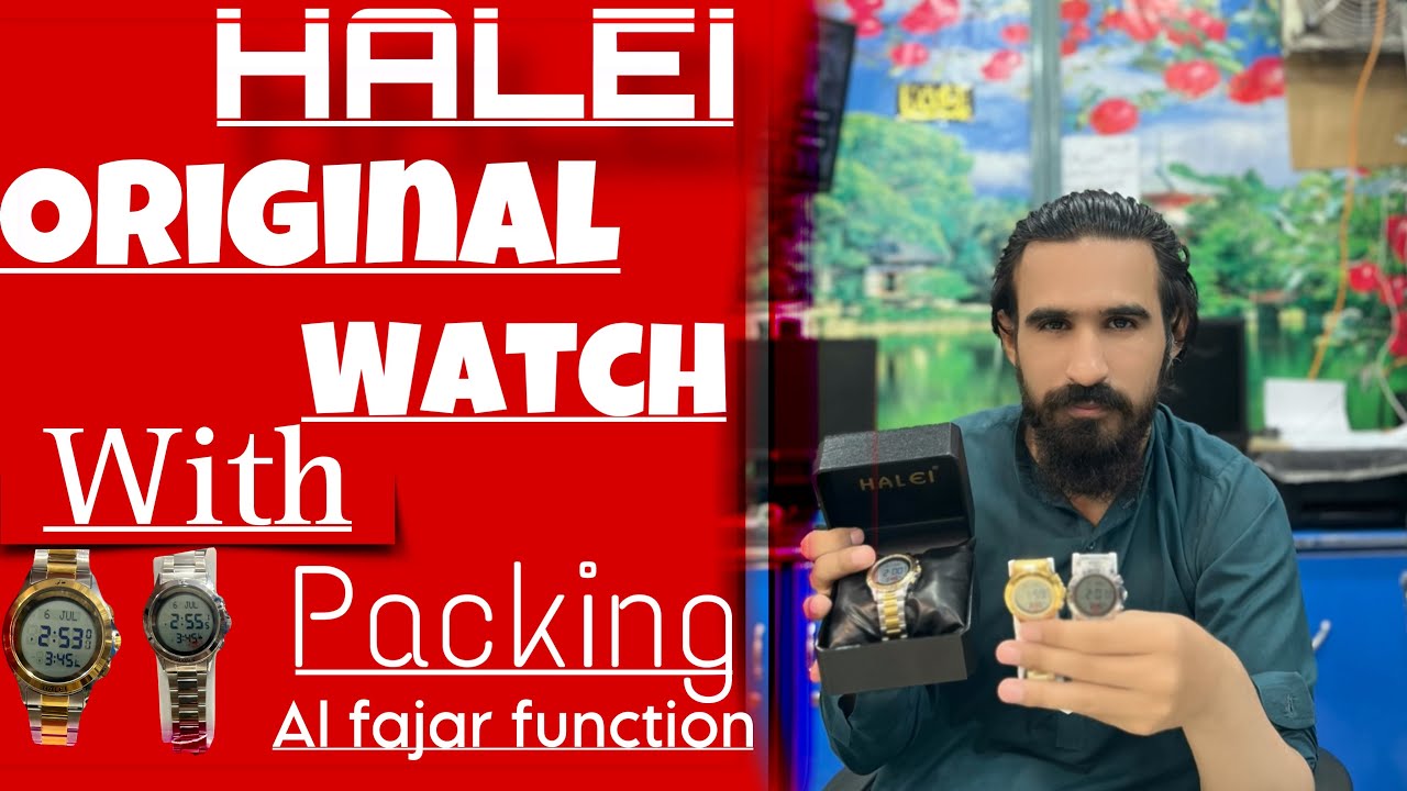 HALEI original watch with packing - YouTube