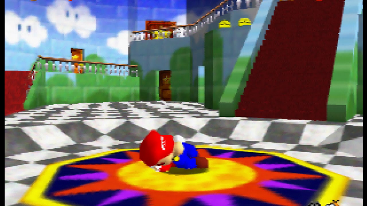 Super Mario 64 - Mario falls asleep and dreams about pasta - YouTube