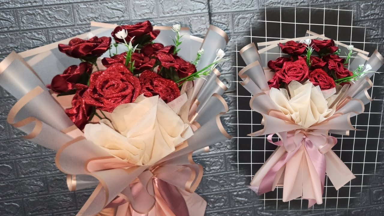 TUTORIAL BUKET | bunga pita satin - YouTube