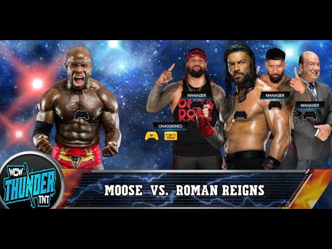 WCW THUNDER #9: MOOSE V. ROMAN REIGNS - YouTube