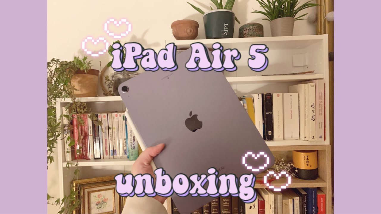iPad Air 5 purple 2022 + Apple Pencil 2 Unboxing 💜 - YouTube