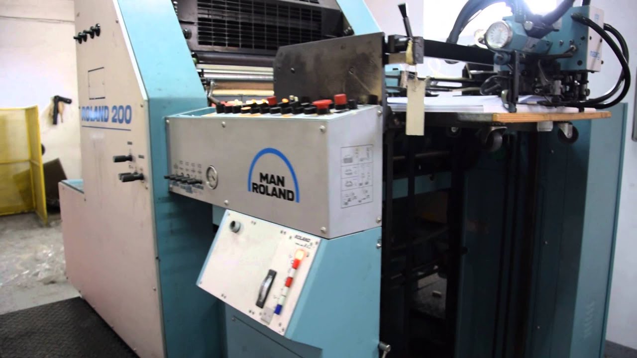 Masina de tipar offset Roland 201 - YouTube