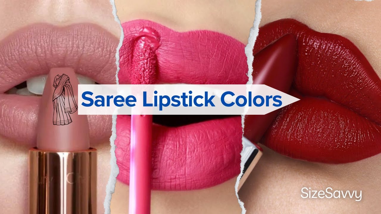 Saree Lipstick Colors Combinations | Lipstick Shades for Every Saree ...