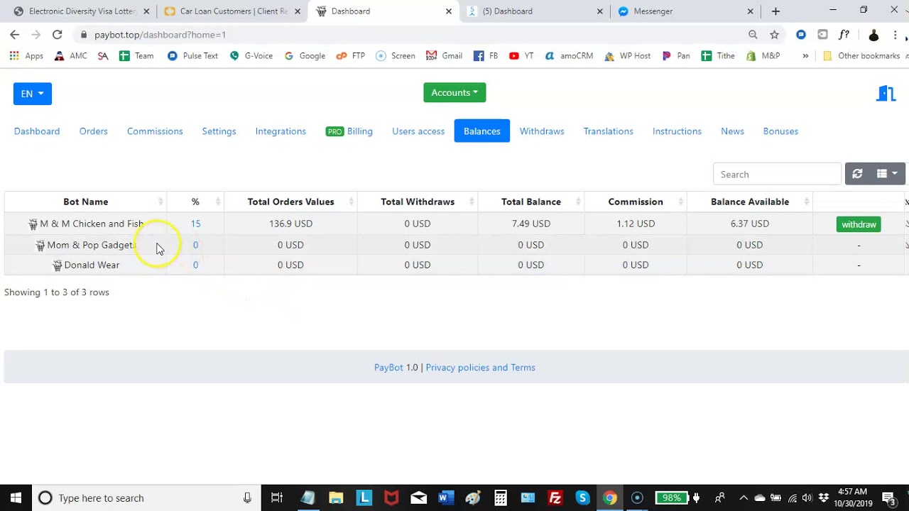 How to Set Up Commissions Feature [Paybot - Manychat eCommerce Template ...