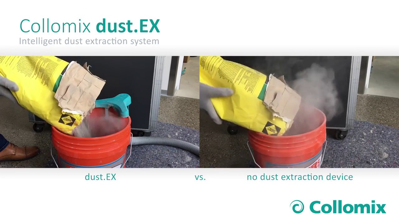 Collomix Dust.EX stofafzuiging voor het voorkomen van cementstof op de ...