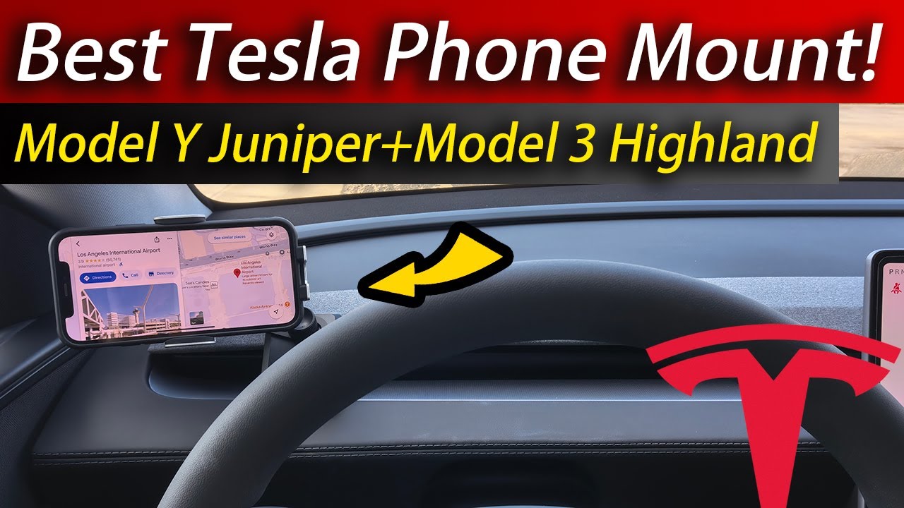 Best Phone Mount for Tesla Model Y Juniper & Model 3 Highland - LHD ...