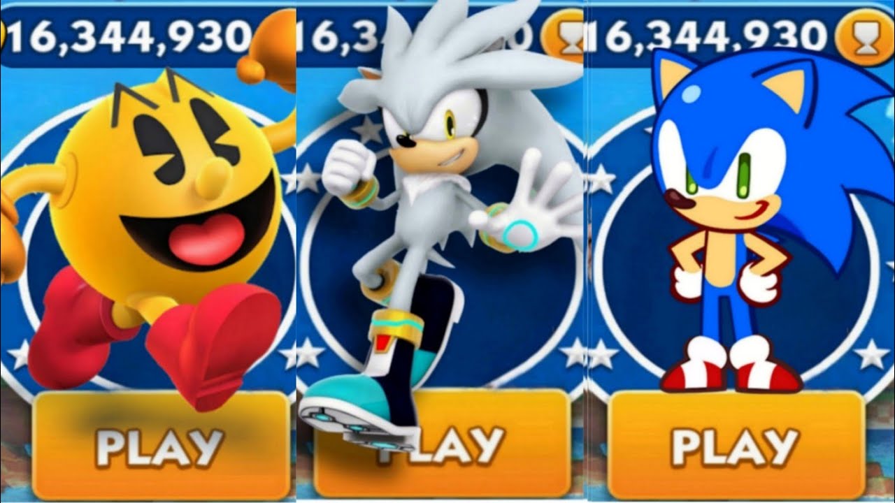 Sonic Dash - Pacman VS Silver Sonic VS Andronic _ Movie Sonic vs All ...
