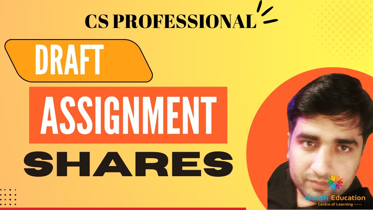 Drafting | How to Draft a Deed of Assignment of Shares in Company # ...