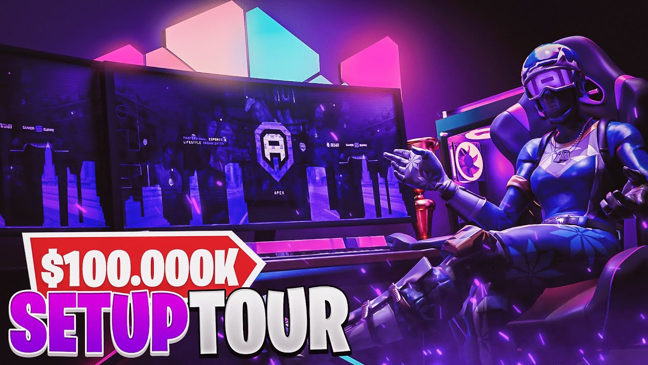 Team Apex $100,000 GAMING Setup Tours! (Apex Shark, Apex Apollo, JibsFN ...