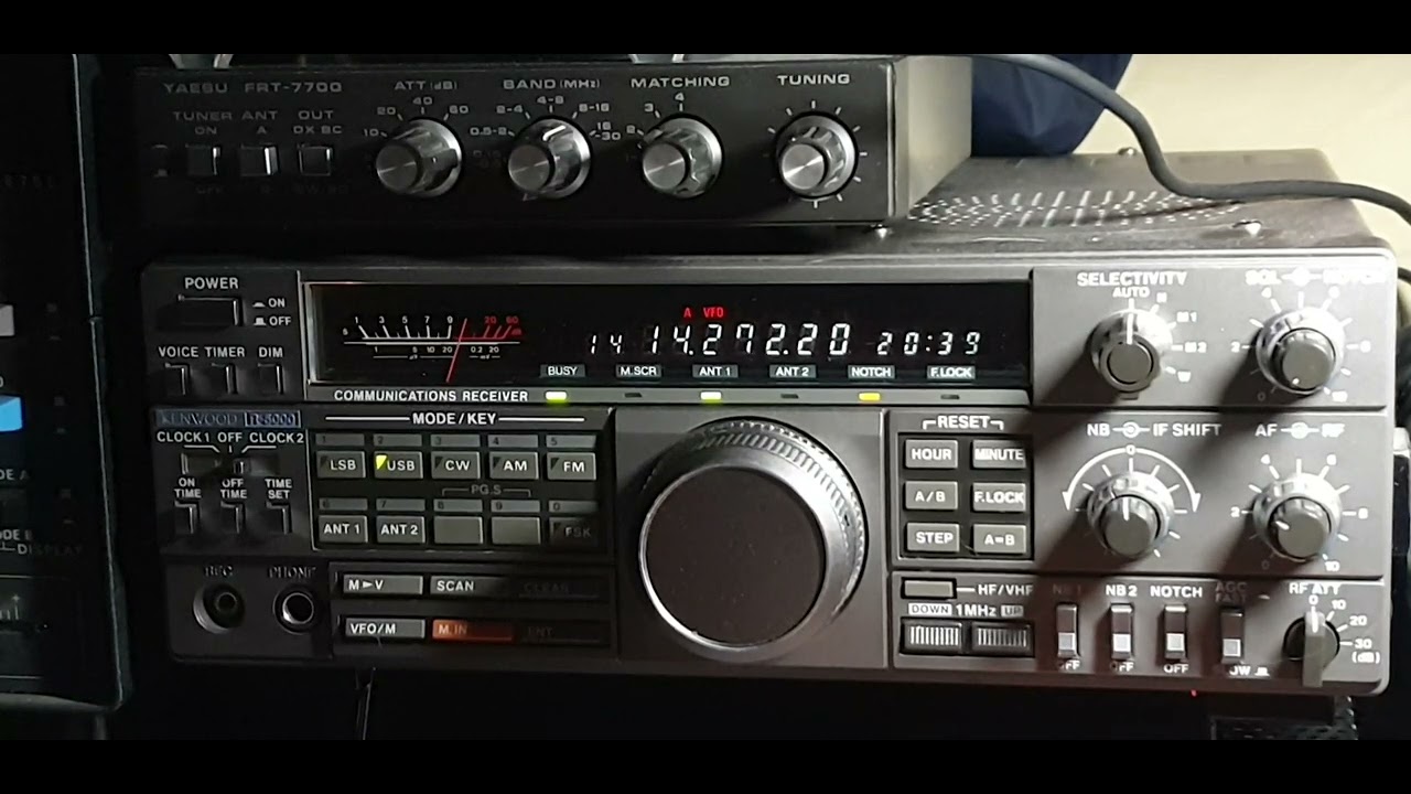 2023/06/13 At 20:45, RW1F Sergey booming on 20 m, Kenwood R-5000, MLA ...