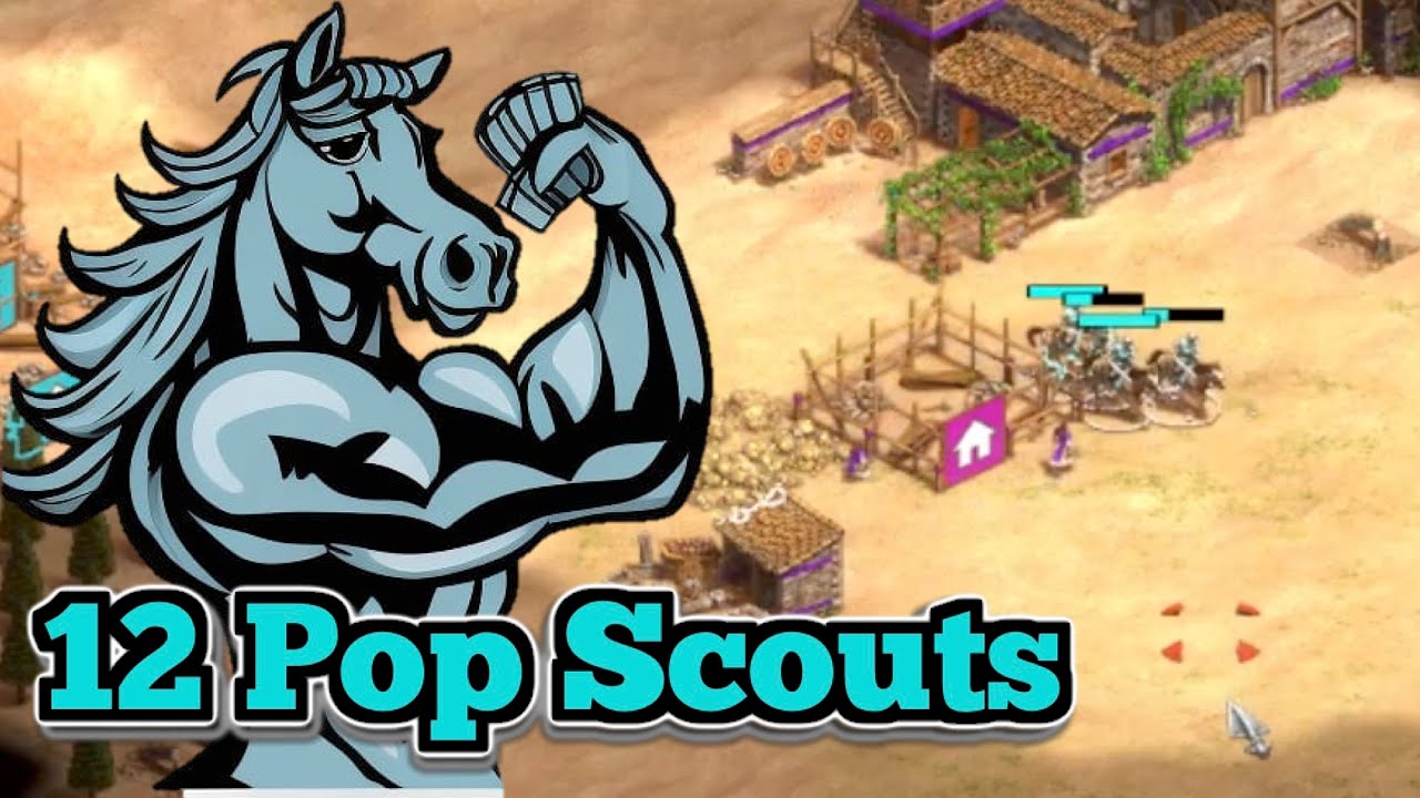 New 12 Pop Scouts Better Meme Strat than 8 Pop Scouts?! Faster Feudal?! 1650 Elo - YouTube