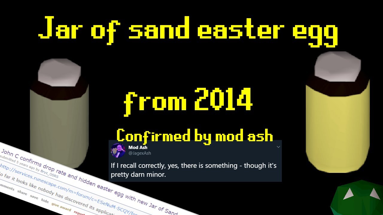 Jar of sand easter egg finally confirmed by mod ash after 5 years - YouTube
