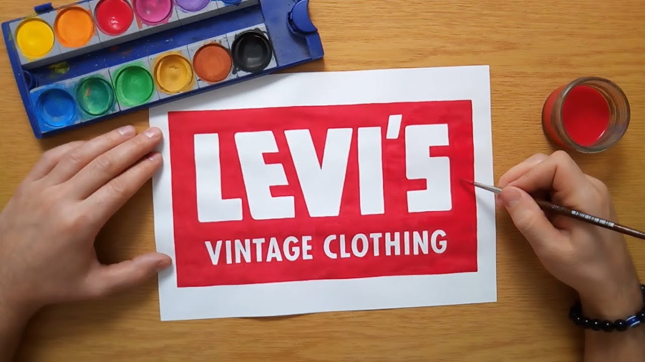 How to draw a Levi's logo - Levi's Vintage Clothing - YouTube