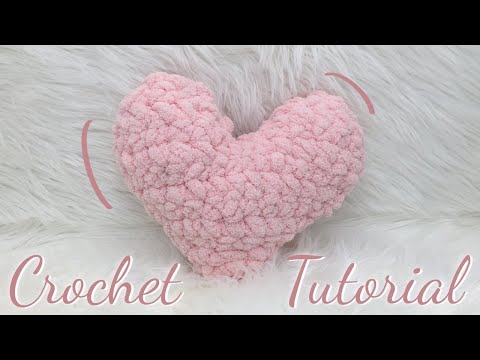 Crochet Chunky Yarn Heart Pillow Tutorial - Perfect Afternoon Project
