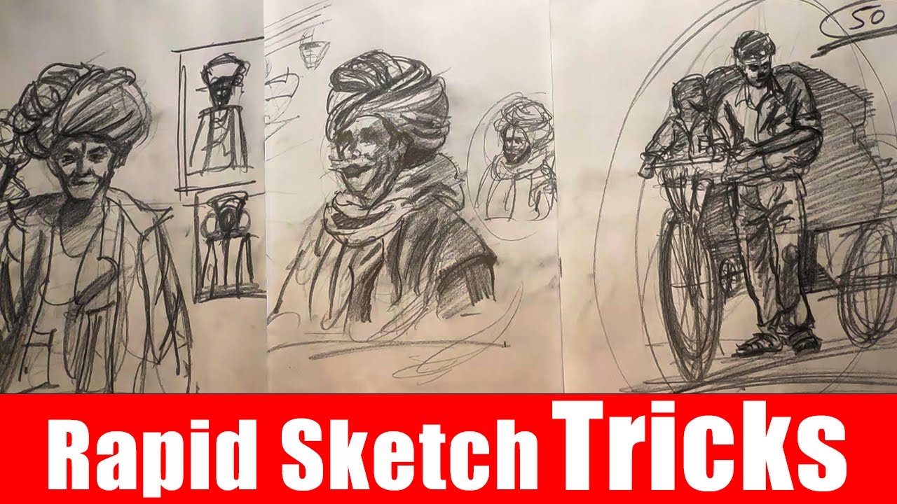 How to do rapid sketches / Fast sketch kaise kare / Rapid drawing kaise ...