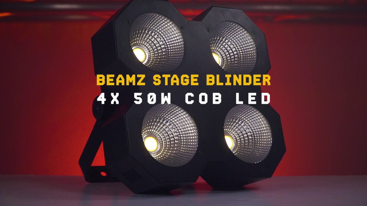BeamZ SB400 Stage Blinder 4x 50W LED 2in1 - 150.450 - YouTube