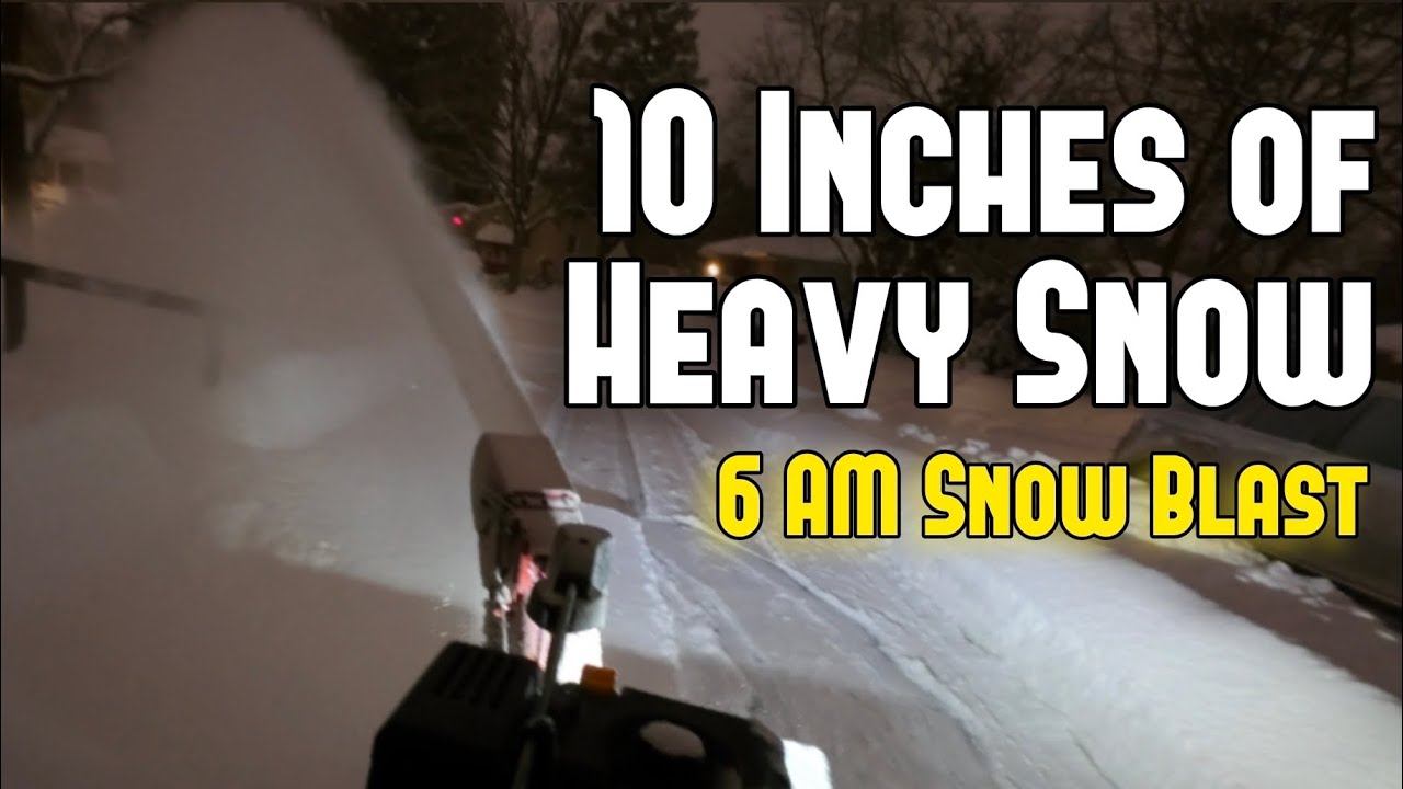 10 Inches of HEAVY Snow at 6AM! (POV ASMR) | Snow Removal | OldLenn ...