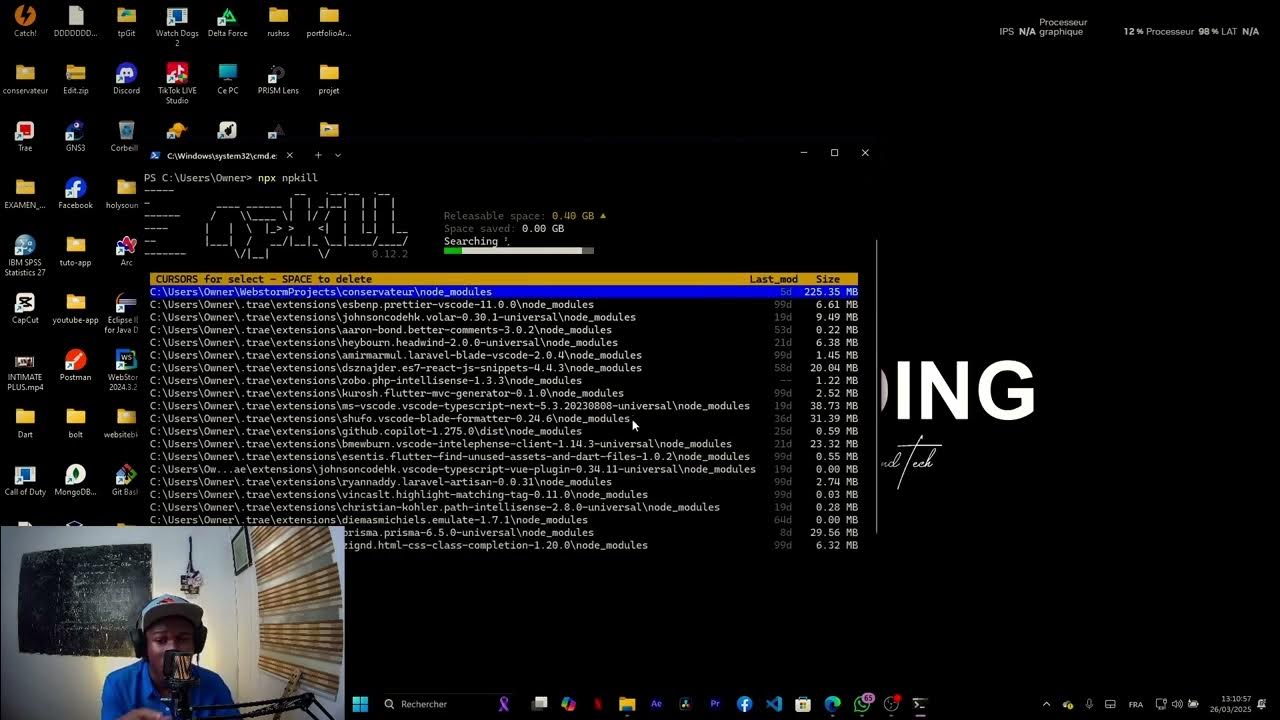 Libérez de l'espace Disque avec NPM sur Windows ( FACILE ) - YouTube