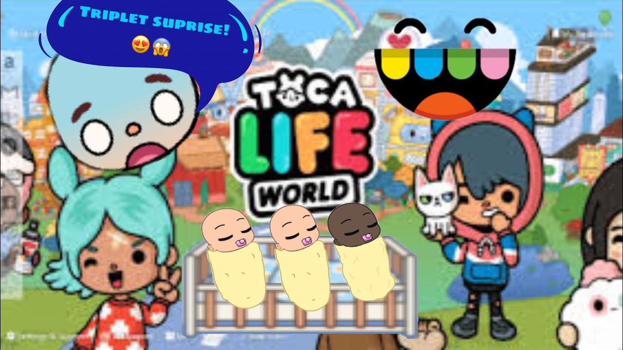 (Toca life World! ) TRIPLET SUPRISE!!! 👩🏻‍🍼👩🏻‍🍼🤱 By: Its Cutie Z playz ...