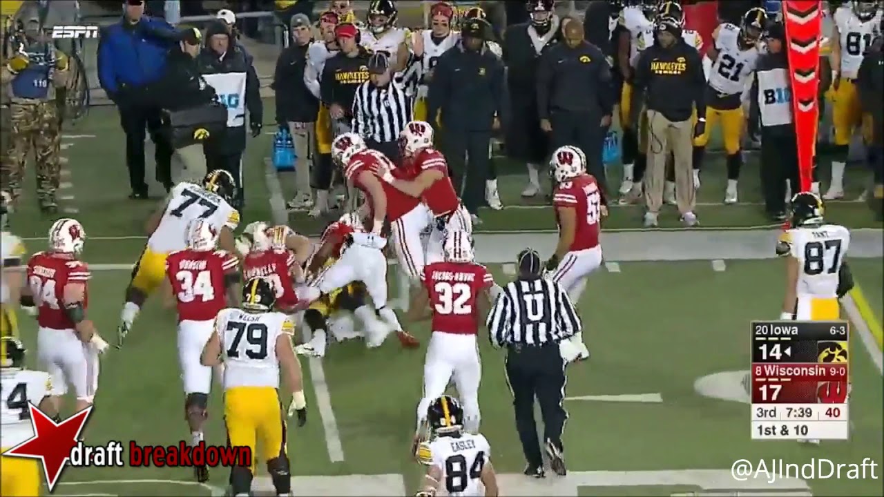 Nick Nelson (Wisconsin CB) vs Iowa - 2017 - YouTube