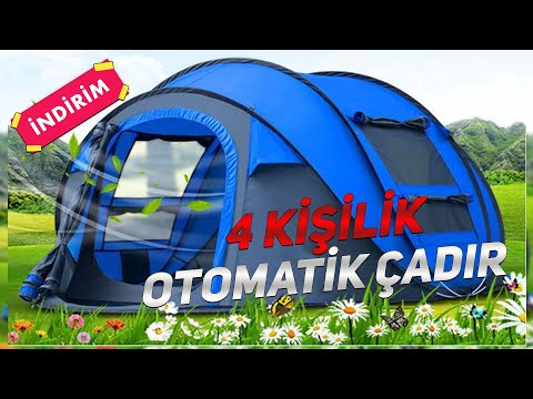 OTOMATİK ÇADIR | HIZLI KURULUM | 2 SANİYEDE KURULUR | 4 KİŞİLİK KAMP ÇADIRI