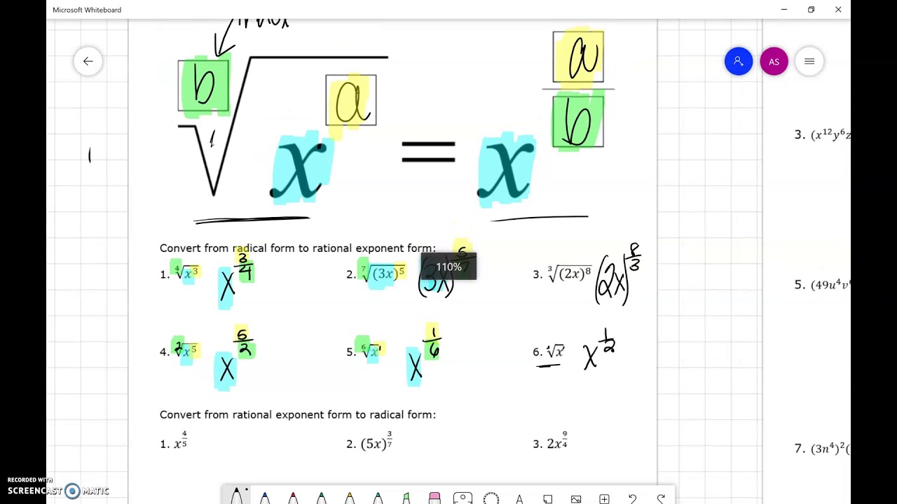 Converting Radical to Rational Form - YouTube