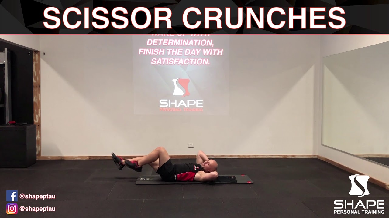 Scissor Crunches - Shape Personal Training - YouTube
