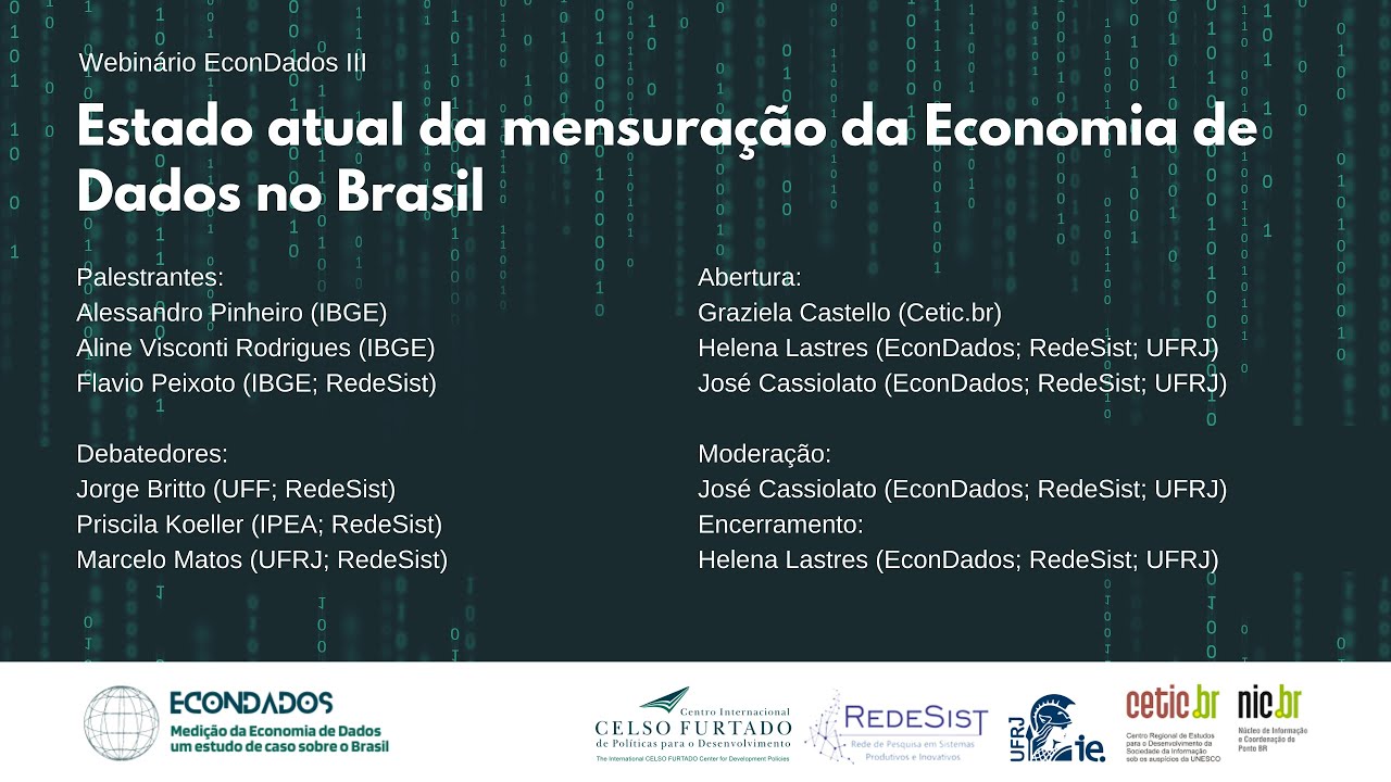 Estado atual da mensuração da Economia de Dados no Brasil - YouTube