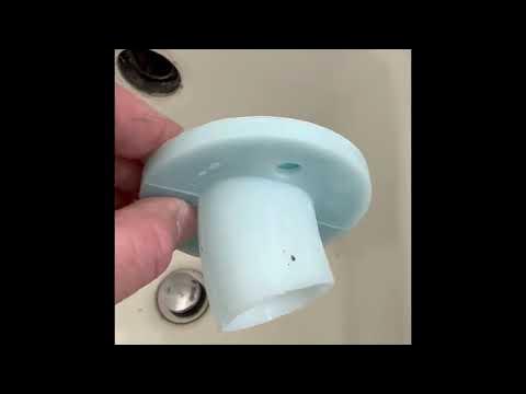 Bathtub overflow drain using the Blue Vue Overflow gasket. - YouTube