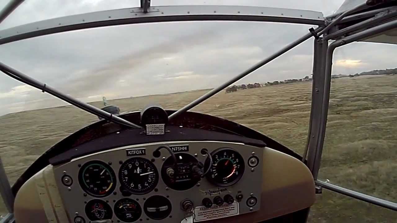 Kitfox 1 flying low - YouTube