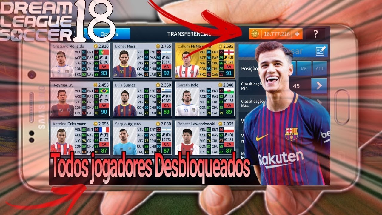 FINALMENTE 😱 !! DLS 18 (V5.04) DINHEIRO INFINITO + JOGADORES ...