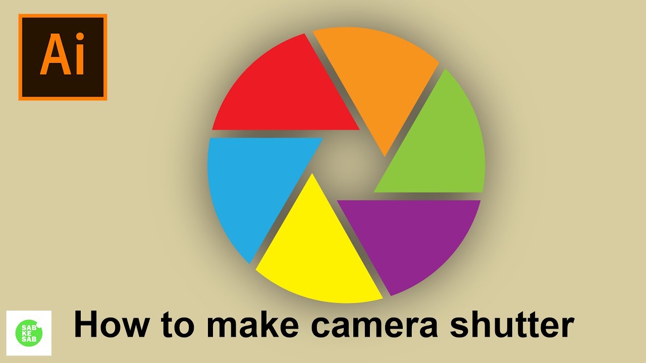 How to draw/make camera shutter icon in illustrator in Hindi- #10 - YouTube