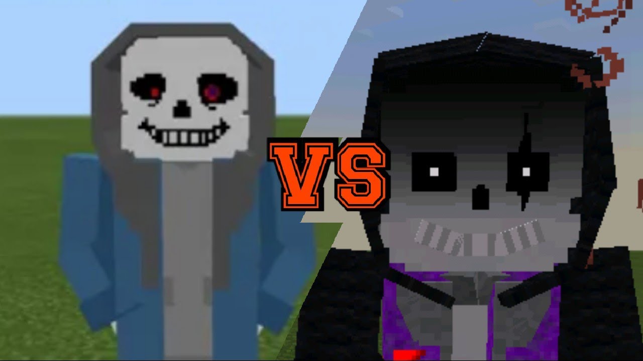 True Genocide Dust Sans VS Epic Sans in Minecraft pe - YouTube