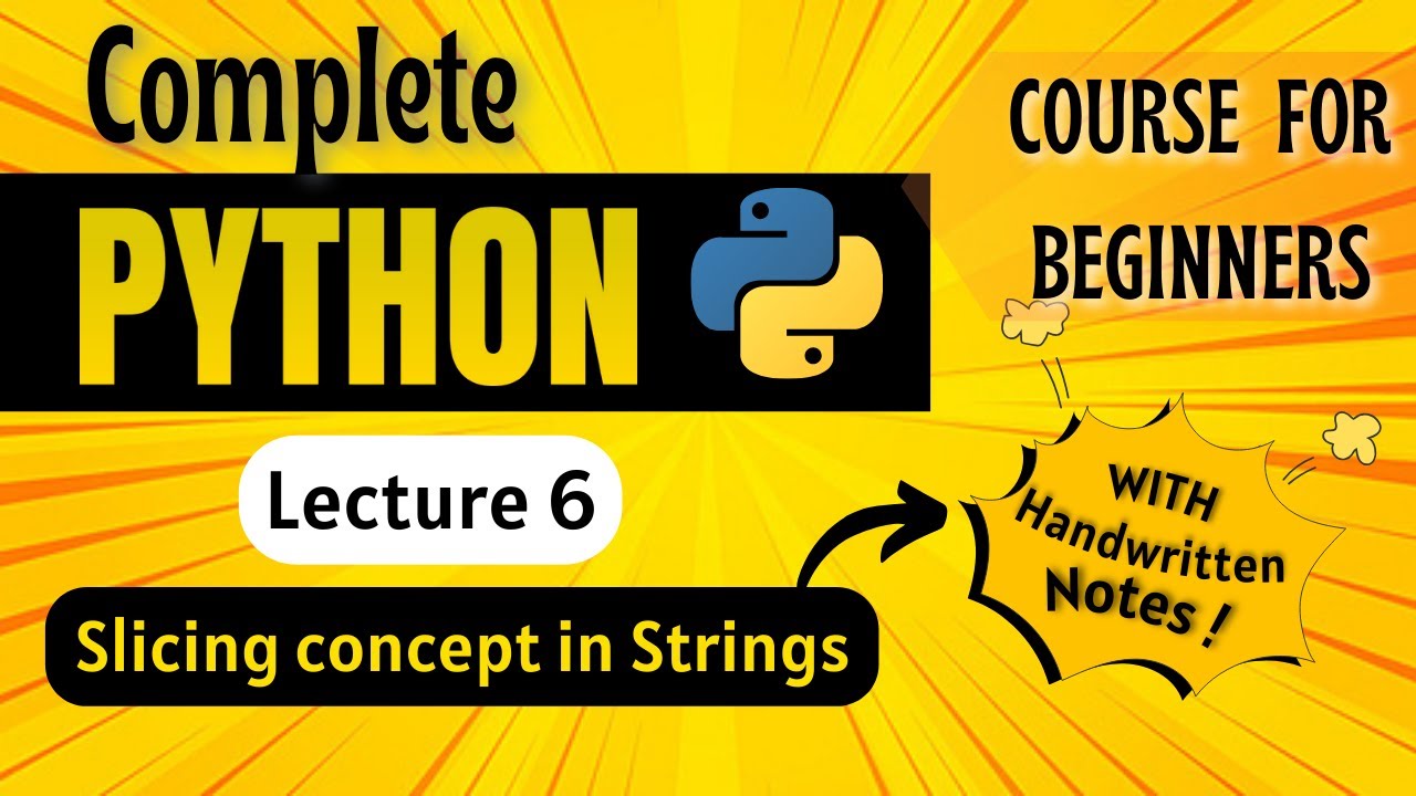 Slicing Concept In Strings Python Full Course For Beginners Lecture 1959