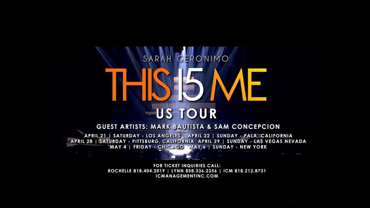 Sarah Geronimo US Tour 2018: THIS 15 ME - YouTube